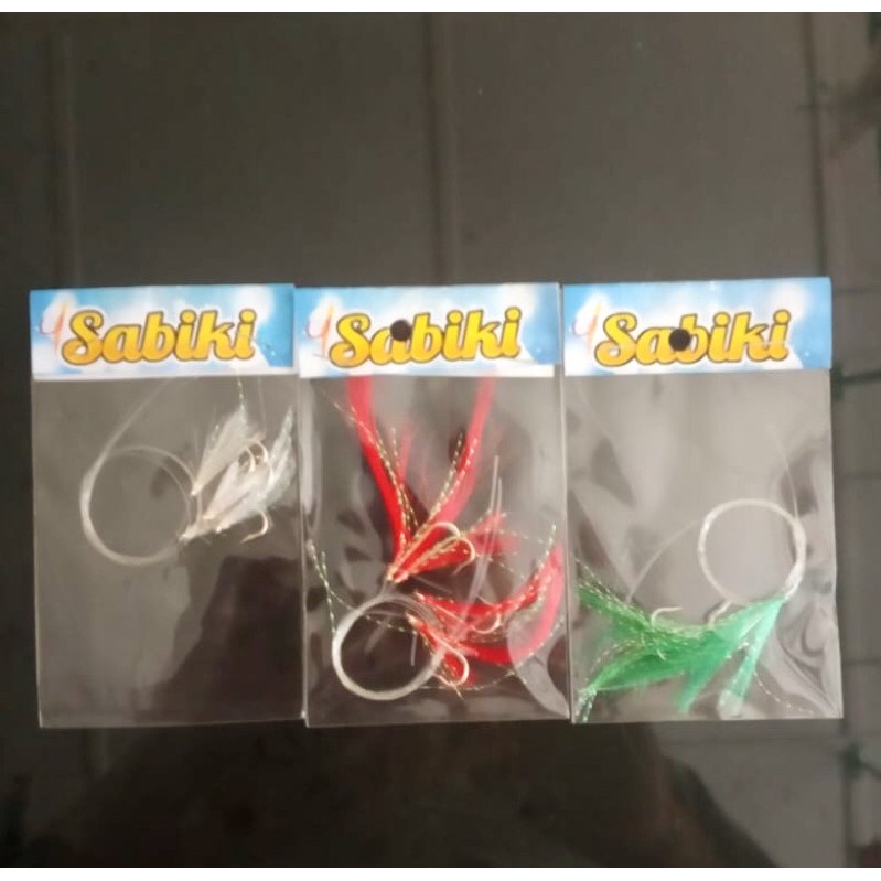 Jual Mata Pancing/Kail/Hooks Tali Rafia Sabiki Tali Plastik Bulu Riau ...
