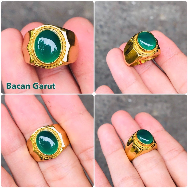 Jual Cincin batu Bacan garutring elegant gold | Shopee Indonesia