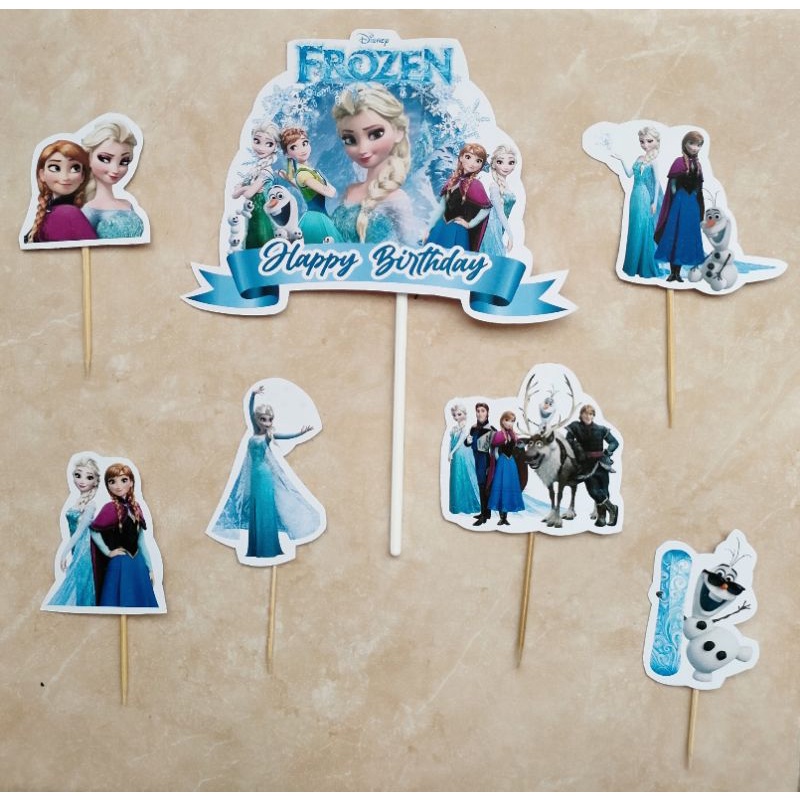 Jual hiasan dekorasi kue cake topper ulang tahun karakter Frozen ...