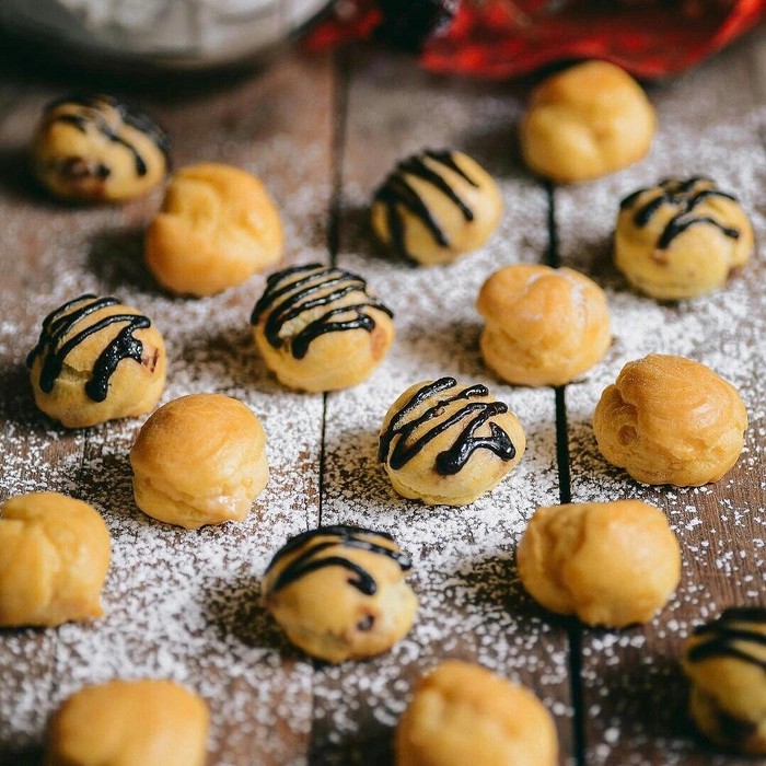 Jual mini custard puffs/mini kue soes mix flavor | Shopee Indonesia