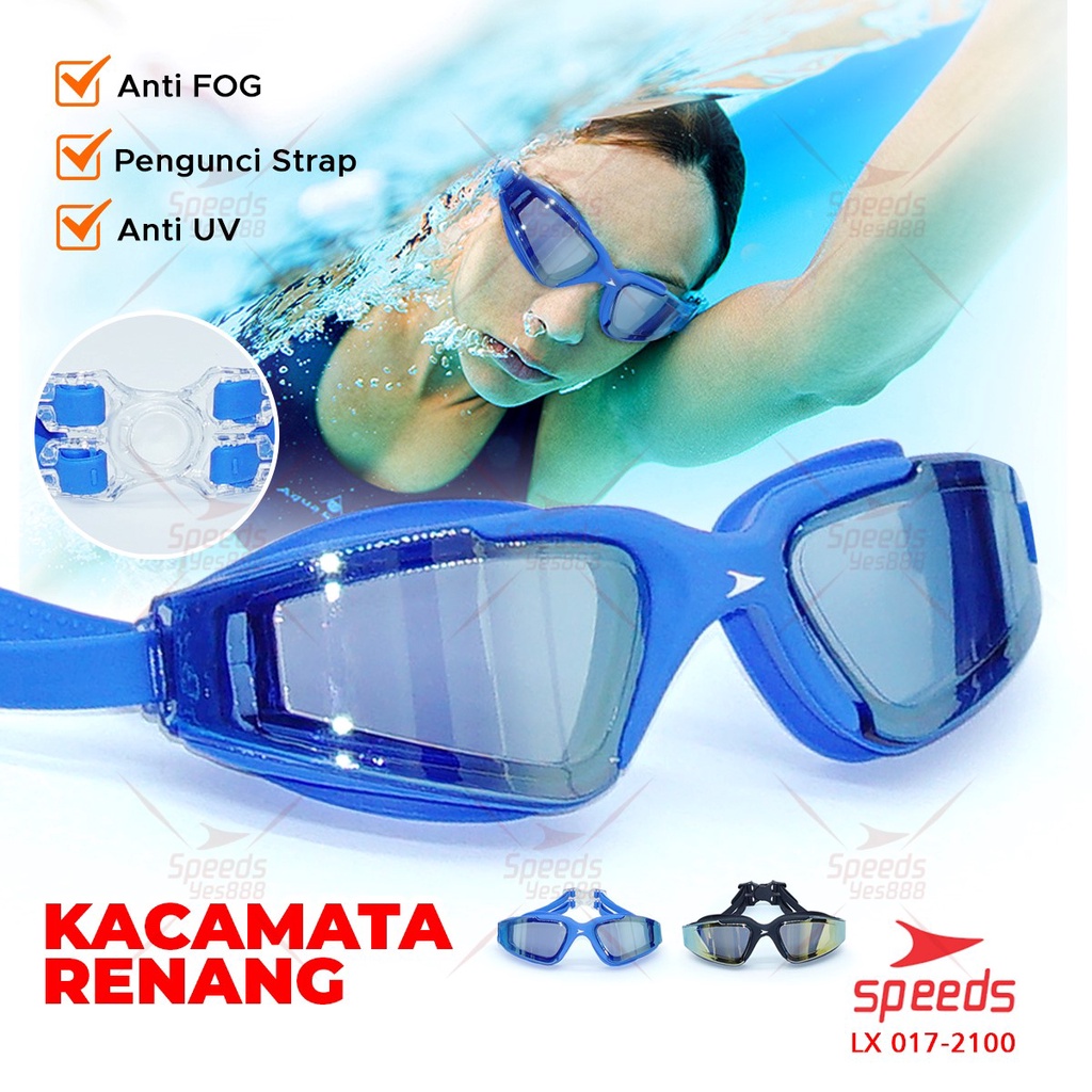 Jual SPEEDS Kacamata Renang Untuk Dewasa Remaja Anti UV&Fog Mirrored ...