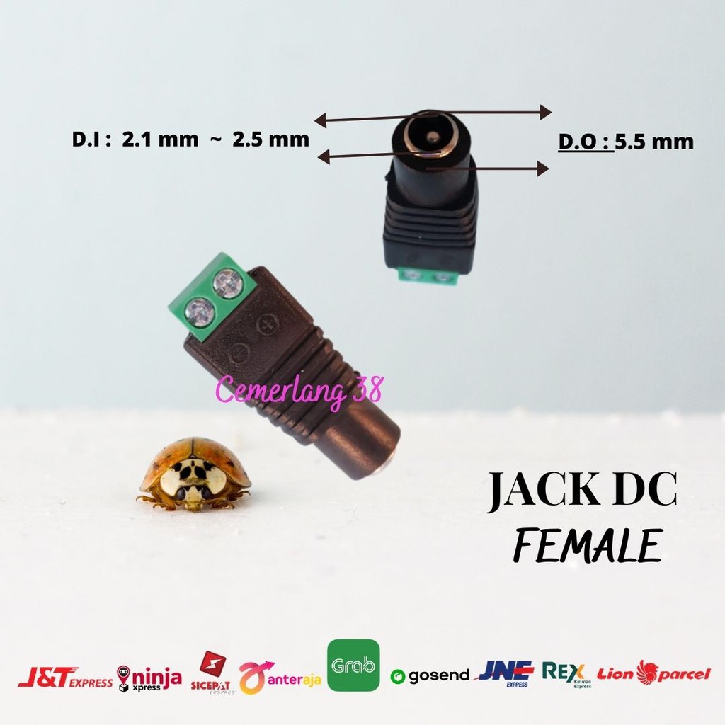 Jual Jack DC CCTV Power Female / Connector Camera CCTV Betina / Jack DC ...