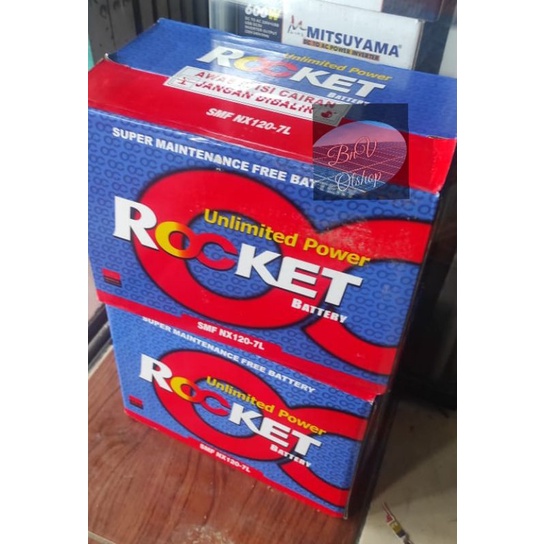 Jual Battery MF Rocket 12v 90ah NX120-7L kering | Shopee Indonesia