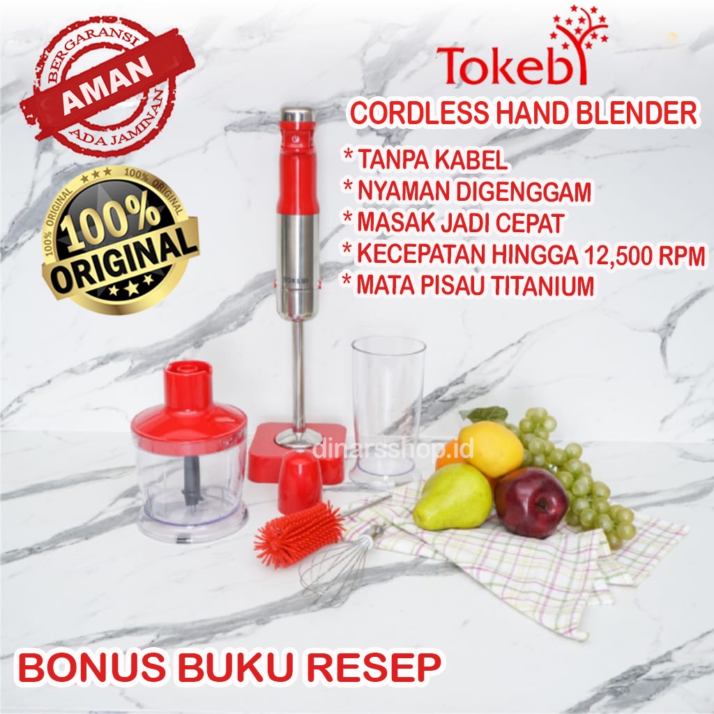 Jual Tokebi Cordless Hand Blender | Blender Tangan Tanpa Kabel Hanya ...