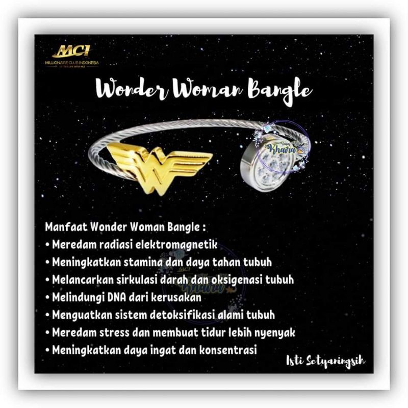 Jual NEW !!! WONDER WOMAN BANGLE /GELANG KESEHATAN/ORIGINAL MCI ...