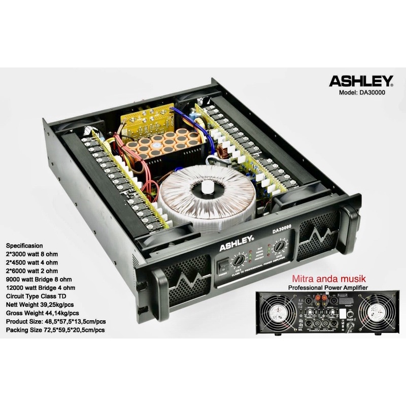 Jual power amplifier ashley da30000 DA30000 class TD 12000 watt ...