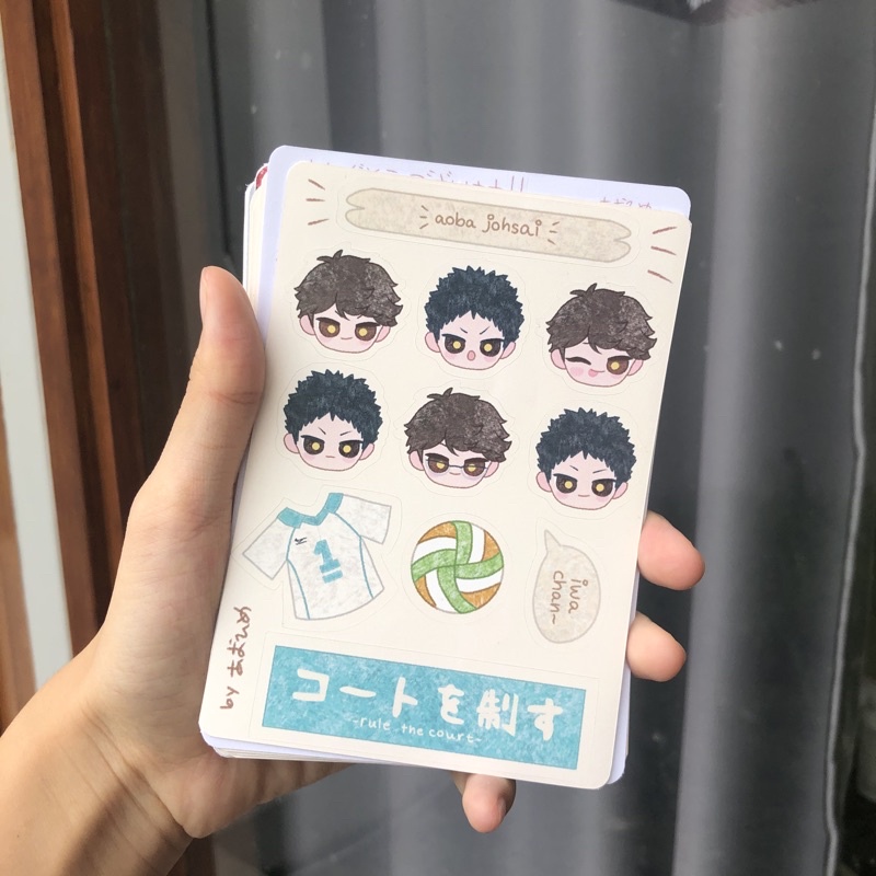 Jual Anime Sticker Sheet by Aohimeee | Haikyuu BNHA Jujutsu Kaisen ...