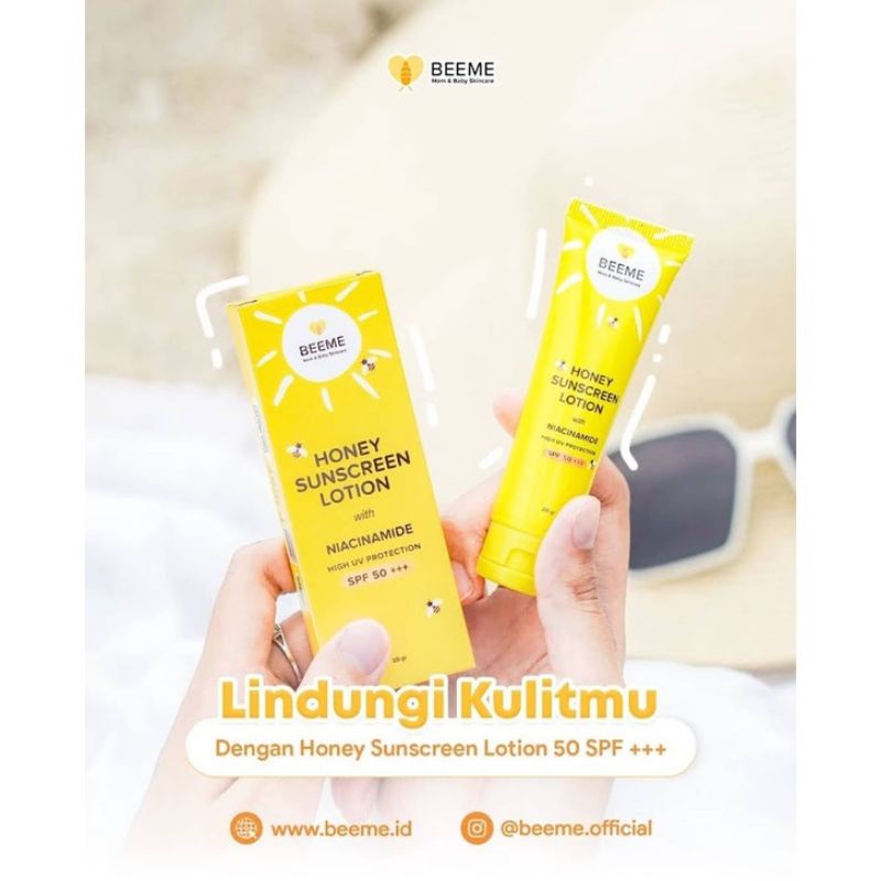 Jual Beeme Honey Sunscreen Lotion with Niacinamide SPF 50+++/Sunscreen ...