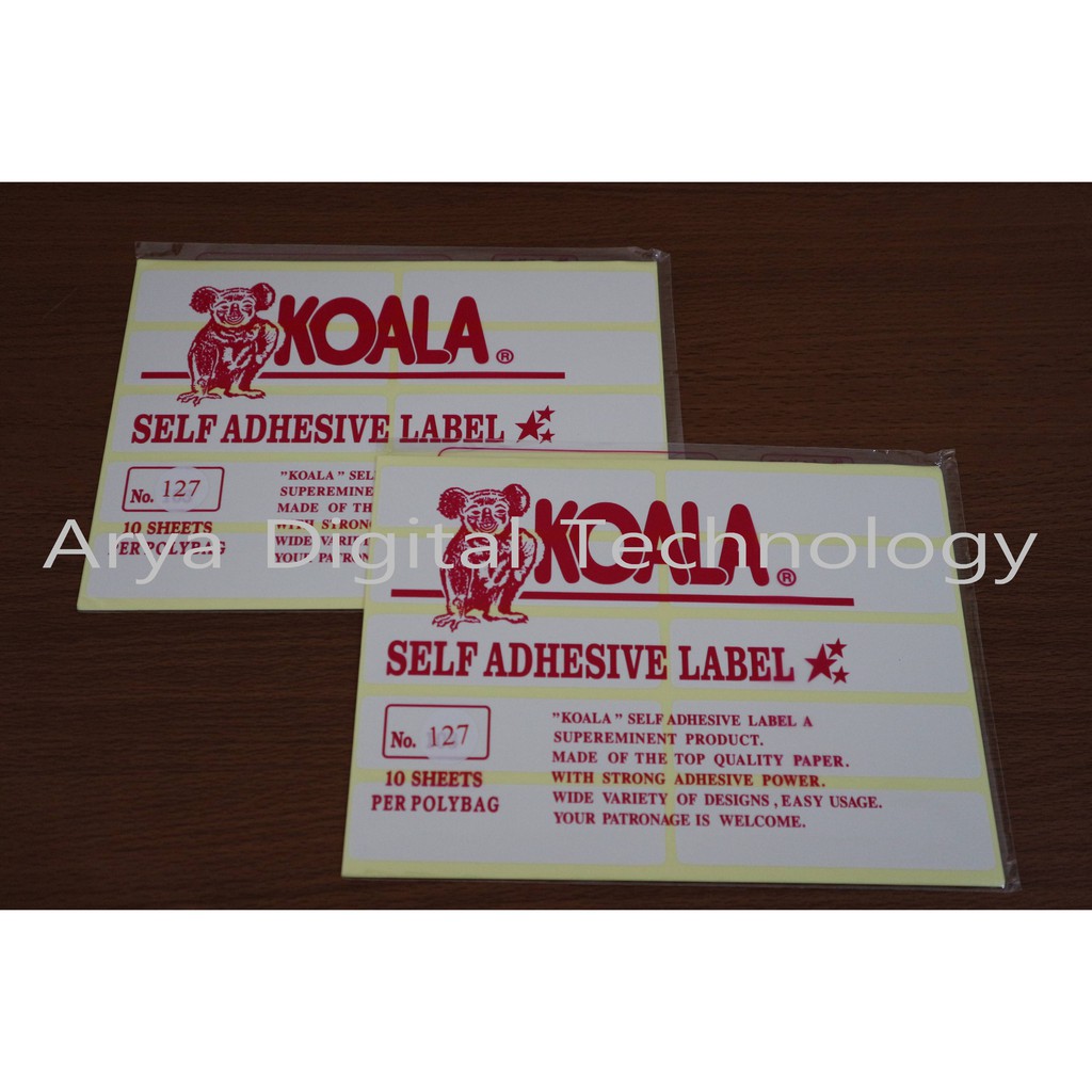 Jual Kertas Sticker Label Koala/FOX No 127 Kertas Stiker Tempel Murah ...