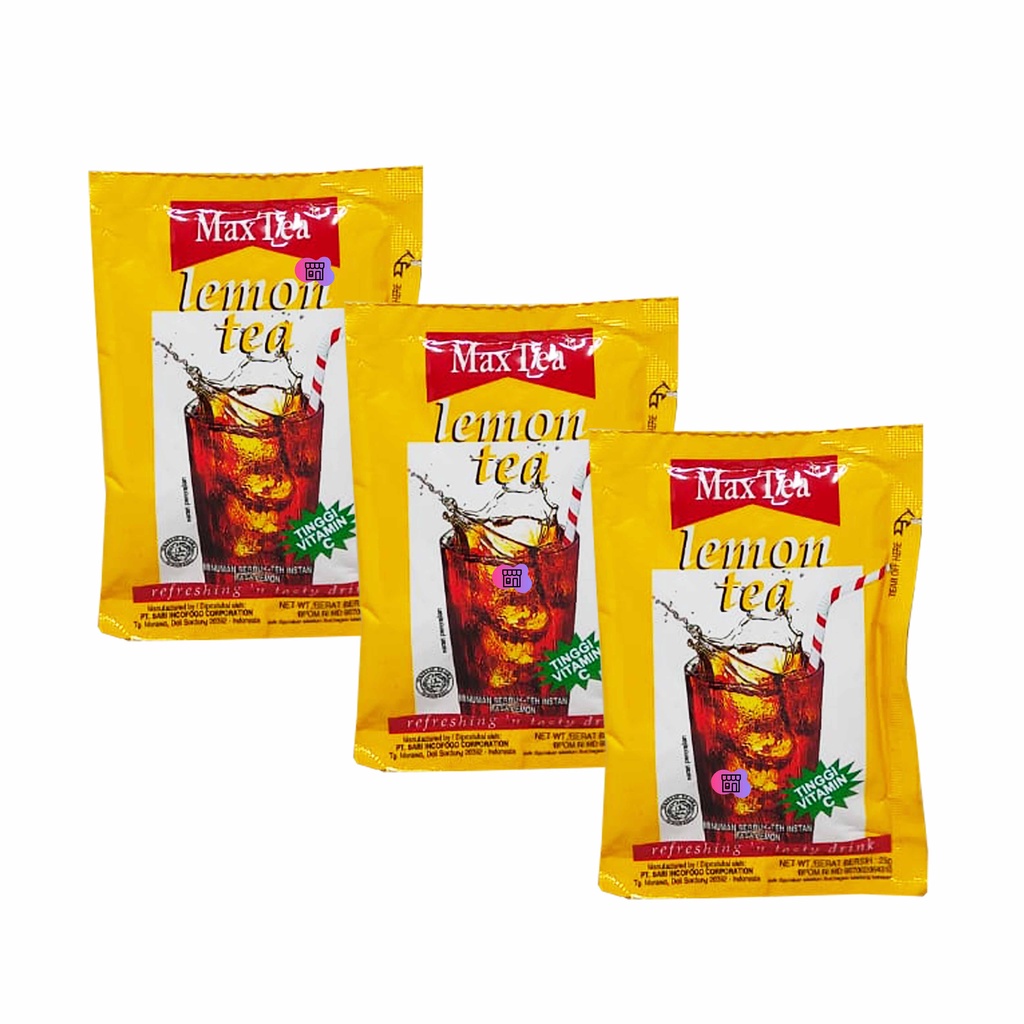 Jual MaxTea Lemon Tea Minuman Kemasan Sachet -3 Pcs | Shopee Indonesia