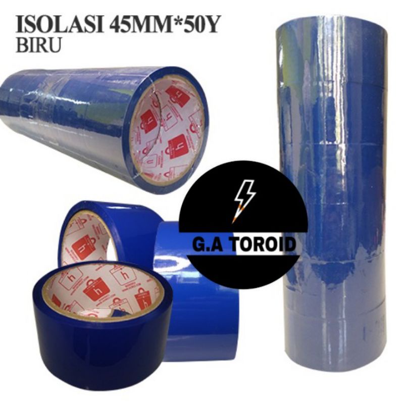 Jual ISOLASI WARNA untuk finishing trafo toroid/donat BIRU dengan lebar ...