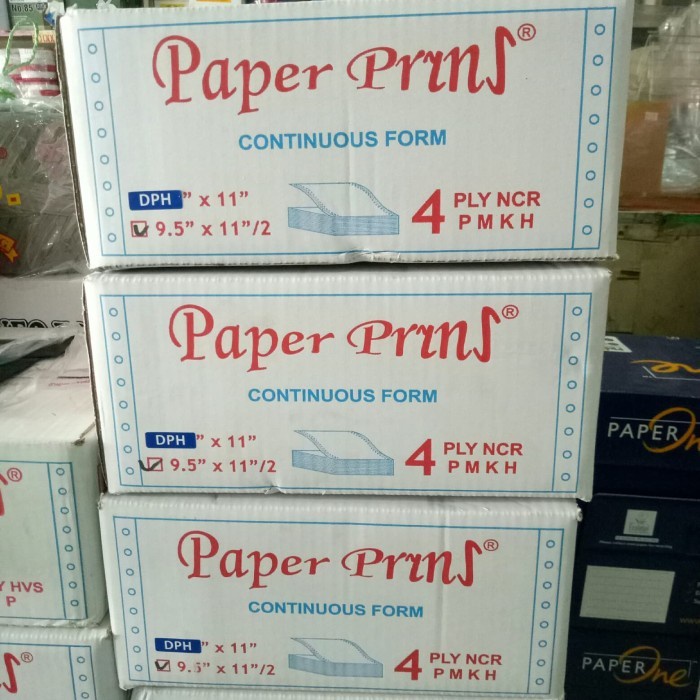 Jual Kertas Komputer 9,5 x 11 - 4 Ply Bagi 3 / 4 Ply Bagi 4 Continuous ...