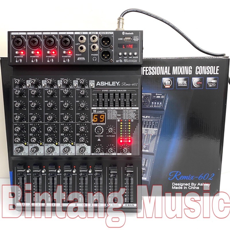 Jual mixer audio 6 channel ashley remix602 original mixer ashley remix 602 garansi 1 tahun ...