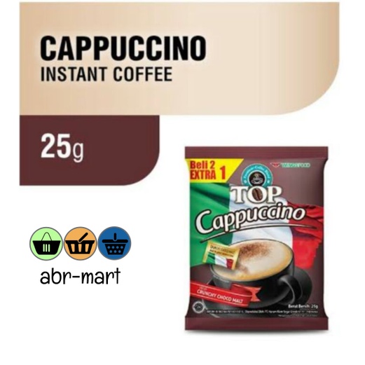 Jual KOPI TOP CAPPUCCINO 1 RENCENG 15 SACHET ** | Shopee Indonesia