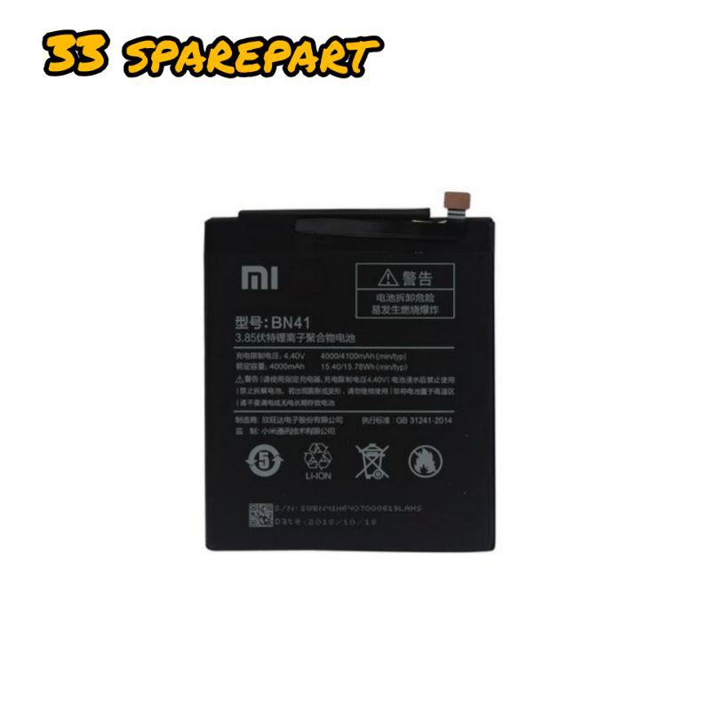 Jual BATERAI / BATRE BN41 XIAOMI REDMI NOTE 4 MEDIATEK ORIGINAL ...