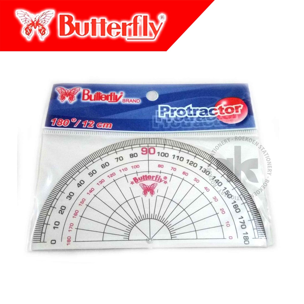 Jual Butterfly Protractor Busur Mika 180/12cm New (Full) | Shopee Indonesia