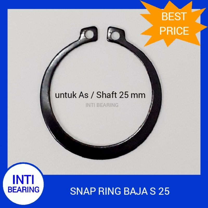 Jual SNAP RING S25 S 25 S-25 AS 25 mm CIRCLIP KLIP PENGUNCI SNAPRING EXTERNAL RETAINING RING C ...