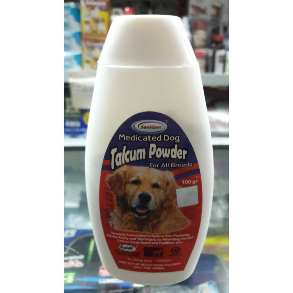 Jual Raid All Sanitiser Dog Talcum Powder Medicated 100gram | Shopee ...