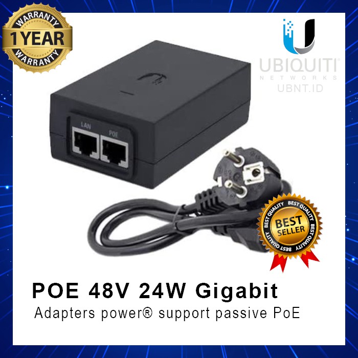 Jual Ubiquiti POE-48-24W-G PoE Injector 48V 24W Gigabit | Shopee Indonesia