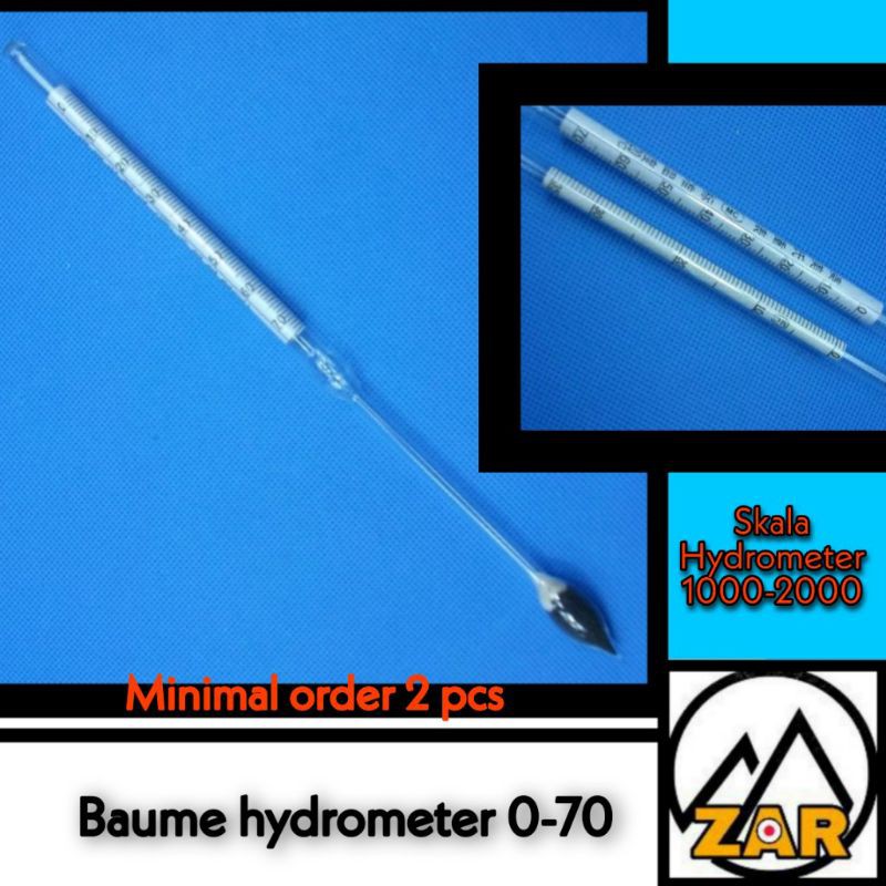 Jual baume 0-70 baumemeter hydrometer skala 1000-2000 original dual ...