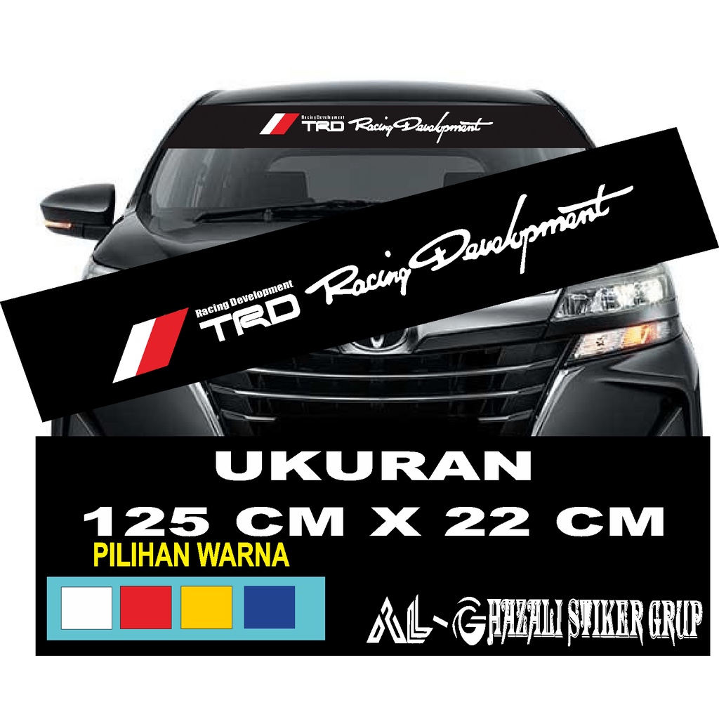 Jual Stiker Kaca Depan Stiker Cuting Backgound Hitam TRD Racing ...