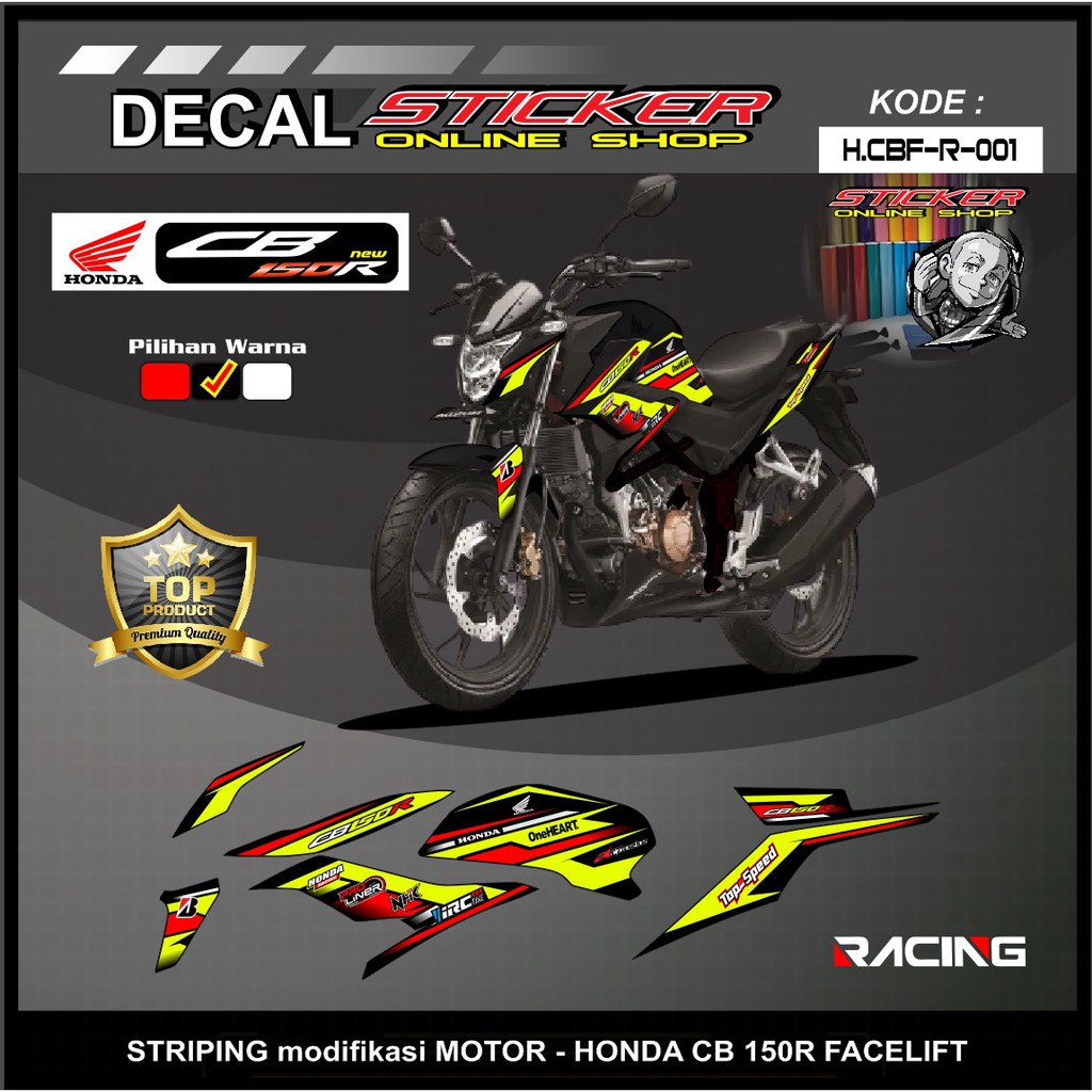 Jual STIKER MOTOR HONDA CB150R STREETFIRE 2018 | DECAL STRIPING VARIASI ...