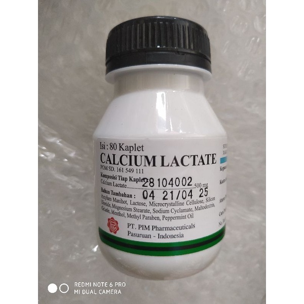 Jual calsium lactate 80 kaplet kalsium kalcium penguat tulang untuk ...