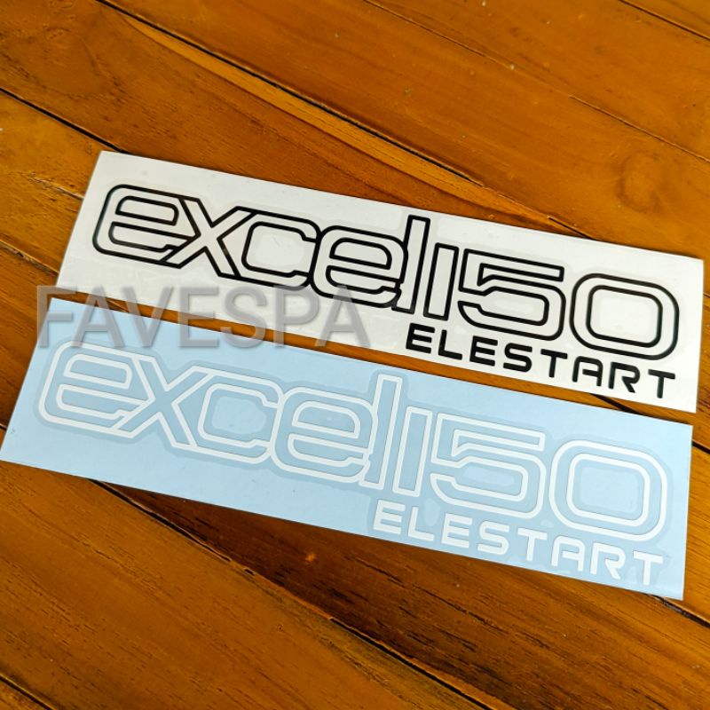 Jual STIKER LOGO TEPONG VESPA EXCEL 150 ELESTART CUTTING | Shopee Indonesia