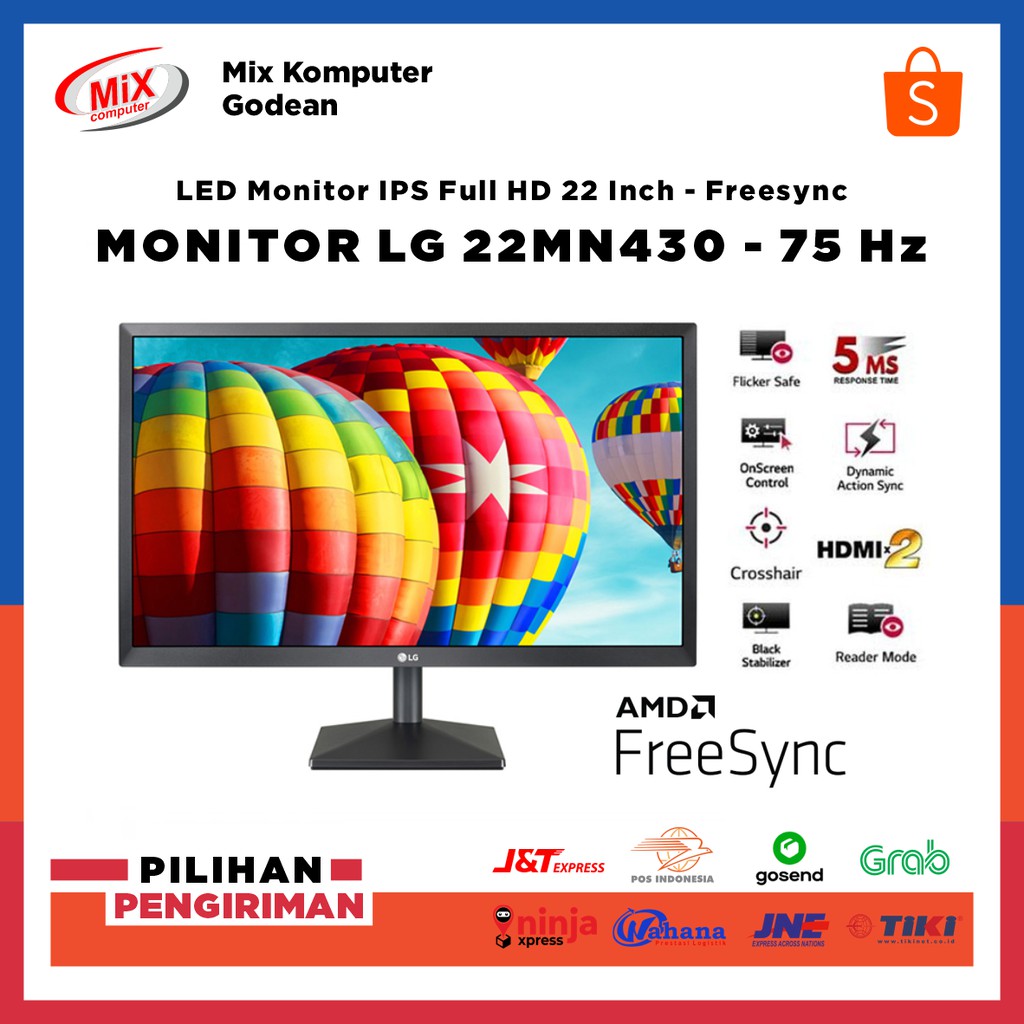 Jual LED Monitor LG 22MN430M LCD 22" Full HD 75Hz | Shopee Indonesia