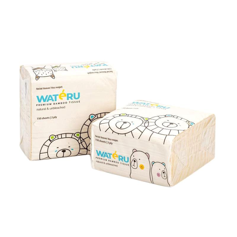 Jual WATERU PREMIUM BAMBOO MINI FACIAL TISSUE 150SHEETS | Shopee Indonesia