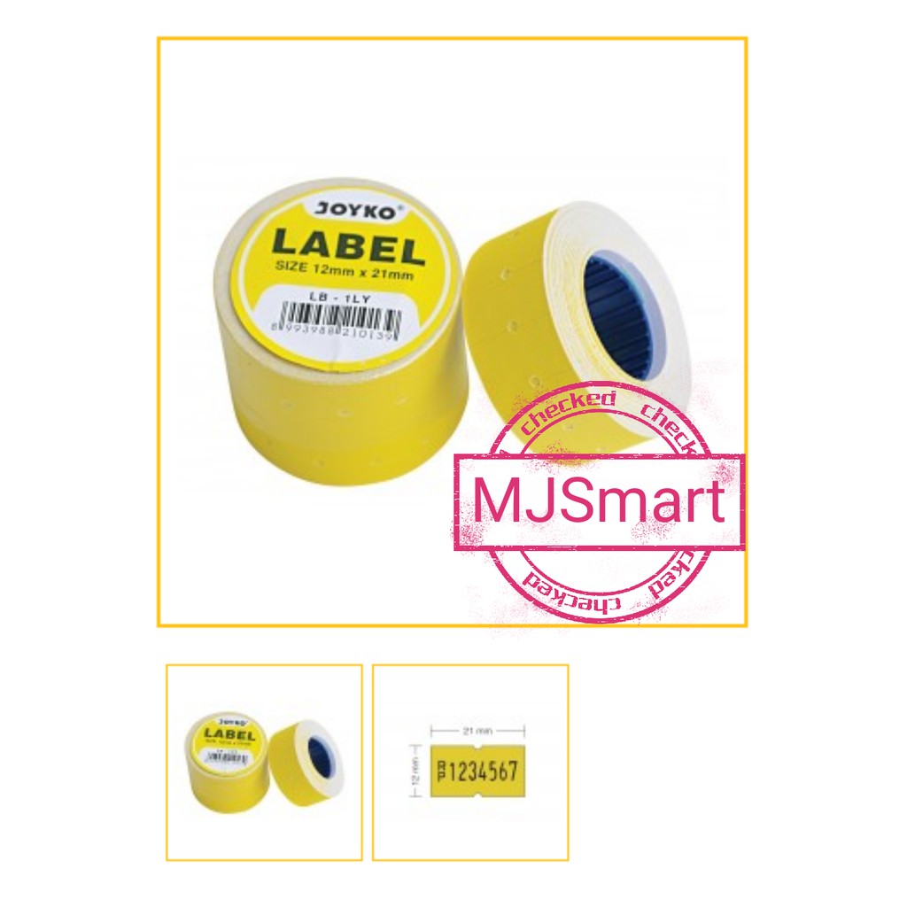Jual bib JOYKO LB-1LY LABEL ROLL 1 BARIS / KUNING | Shopee Indonesia