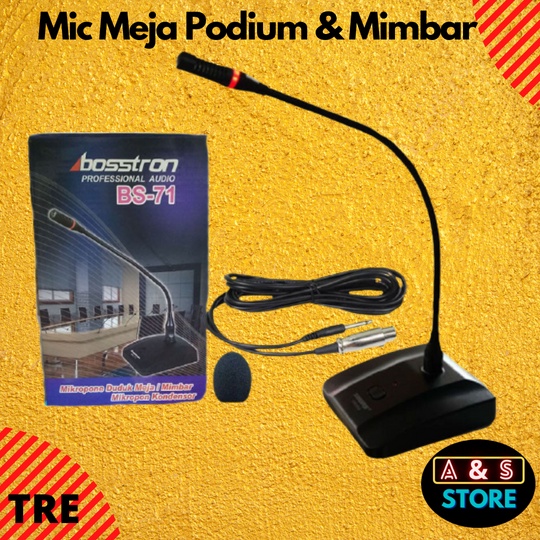 Jual Mic Meja Podium Mimbar Microphone Bunyi Bell Bosstron BS-71 ...