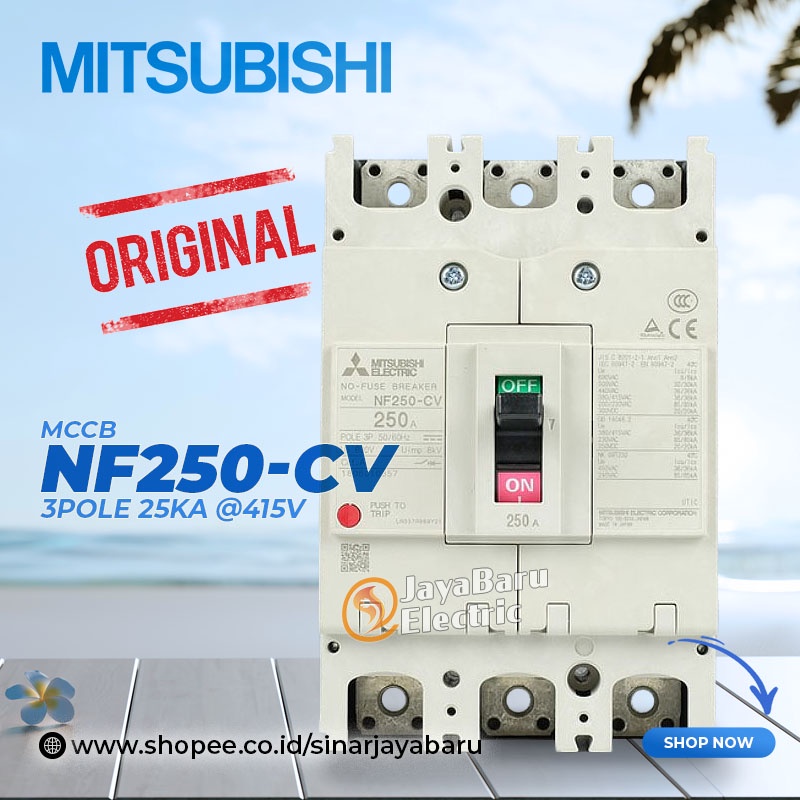 Jual MCCB NFB MITSUBISHI NF250-CV NF250CV 3P 150A 175A 200A 225A 250A | Shopee Indonesia