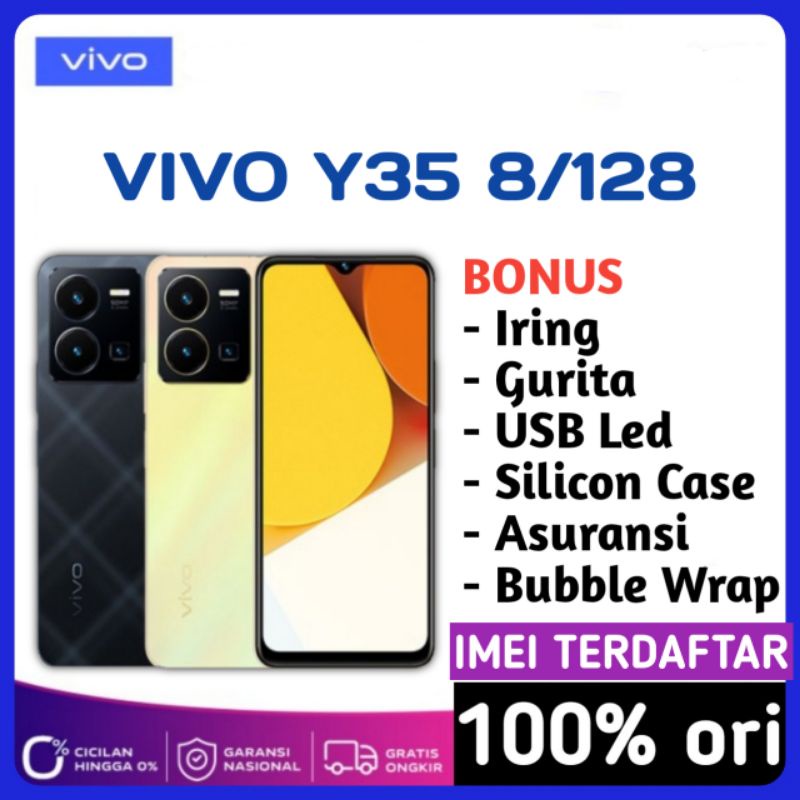 Jual VIVO Y35 8/128 GB ( +8GB Extended RAM ) Garansi Resmi 1 Tahun | Shopee Indonesia