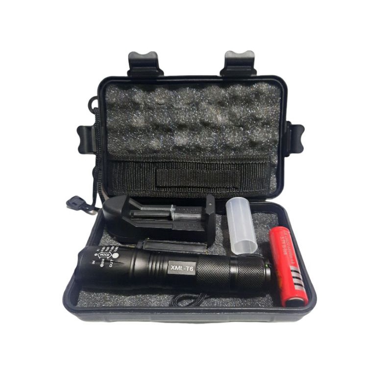 Jual PROMO!! Senter LED Tactical Cree XM-L2/T6 8000Lumens Fullset ...