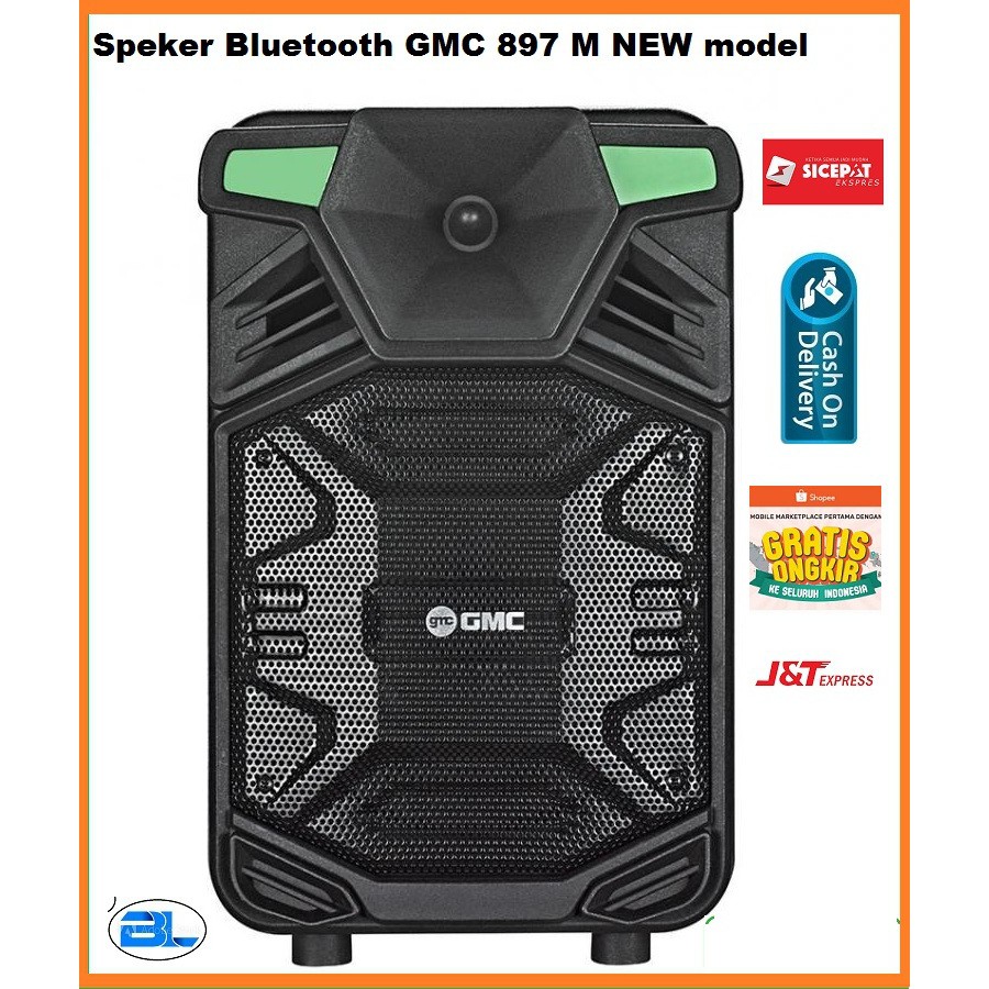 Jual Speker Bluetooth GMC 897 M NEW model exstra bass sound bisa ...