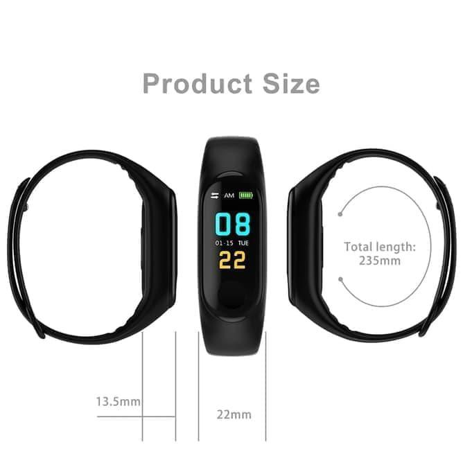 Jual 315Y New M3 Smartband Smartwatch Heart Rate Blood Pressure Mi Band ...