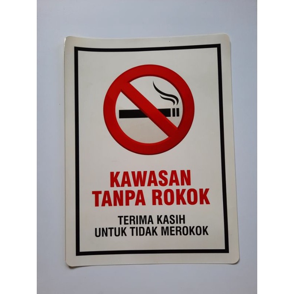 Jual Stiker Kawasan Tanpa Asap Rokok | Stiker Dilarang Merokok | Shopee ...