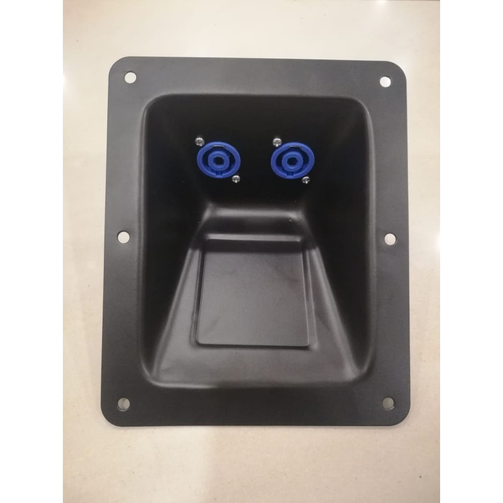 Jual Plat Spikon Speaker Cekung Besi Besar / Panel Terminal Speakon ...