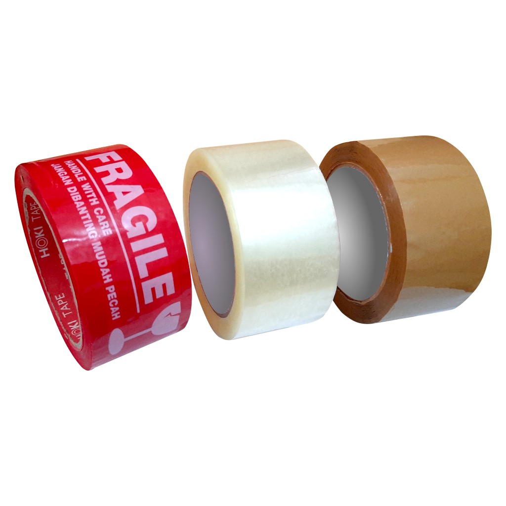 Jual Tape / Selotip / Lakban Coklat Bening Fragile 45mm | Shopee Indonesia