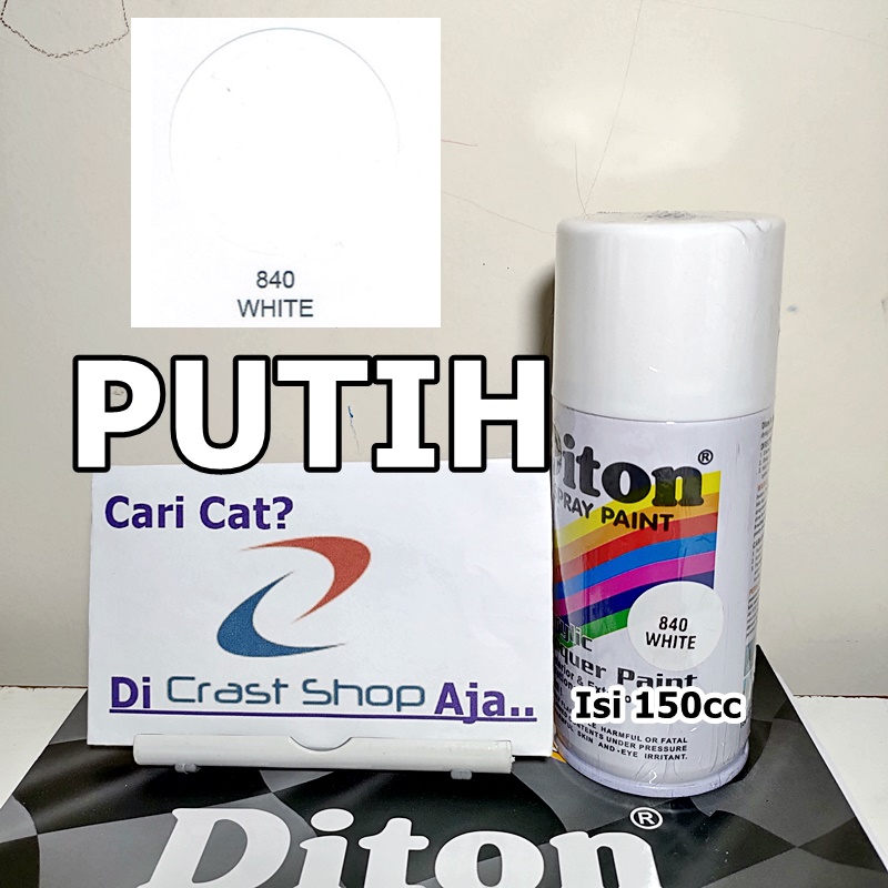 Jual Cat Pilox DITON White 840 150cc warna putih solid pilok pylox sepeda motor mobil velg mesin ...
