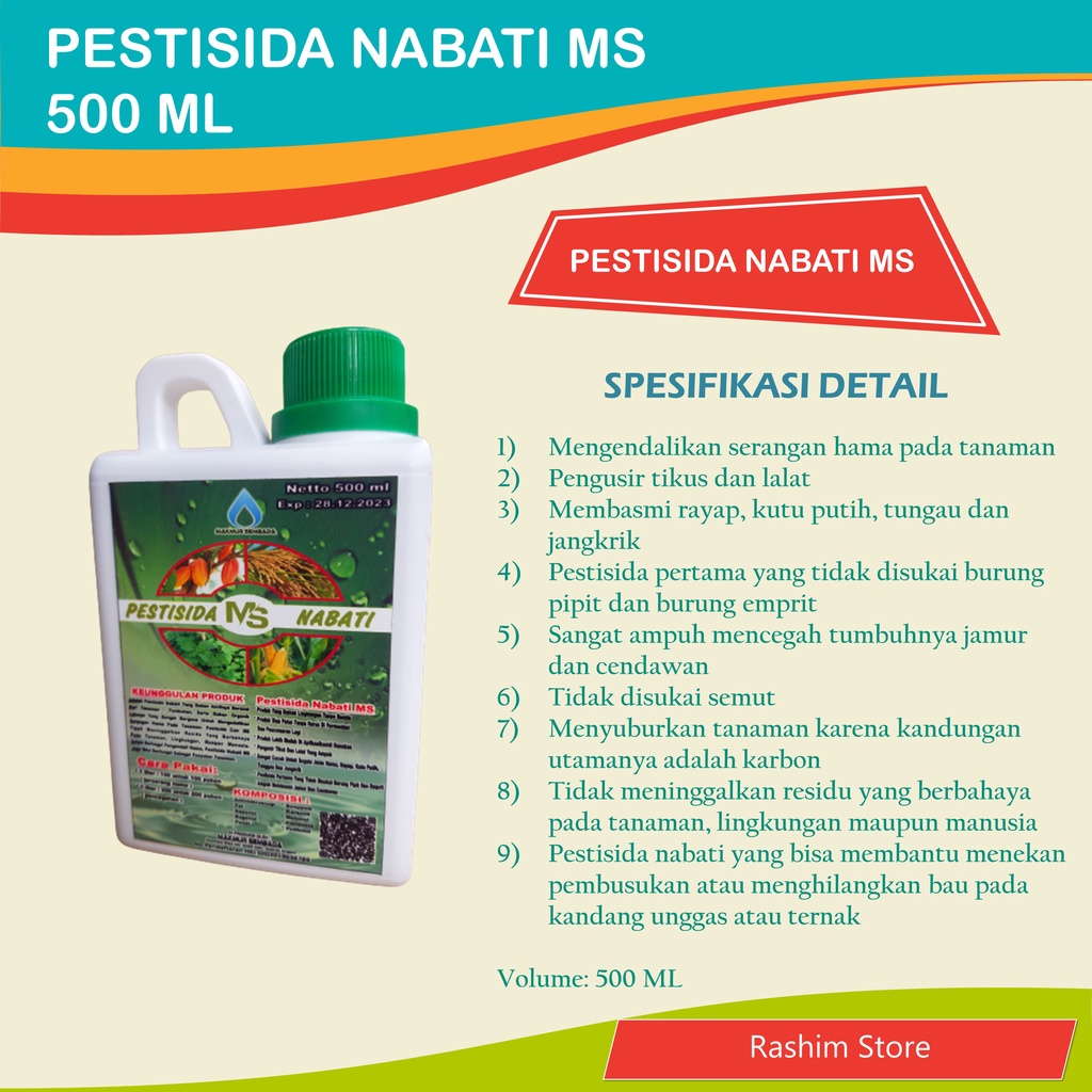 Jual Pestisida Nabati Obat Hama Organik Insektisida Organik 500 ML ...