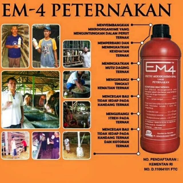Jual EM4 TERNAK PETERNAKAN untuk pertumbuhan, produksi dan kesehatan ...