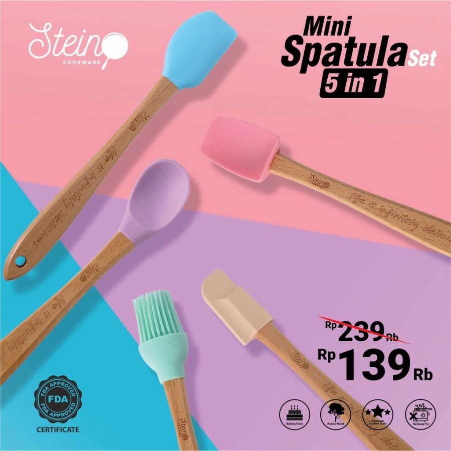 Jual Stein Cookware MINI SPATULA 5 IN 1 | Shopee Indonesia