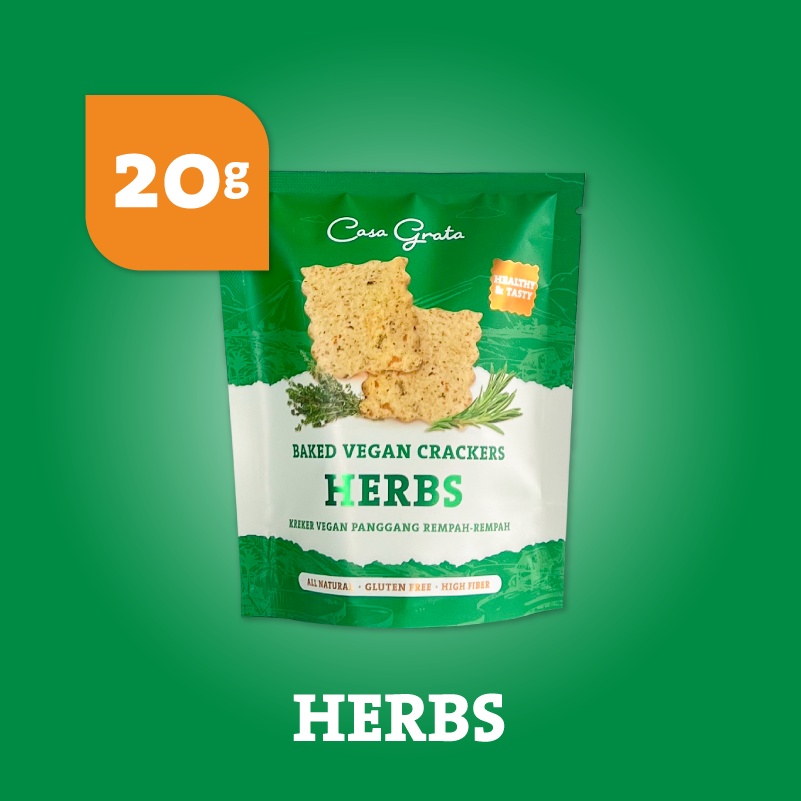 Jual Casa Grata Mini Herbs Crackers - 20gram - Gluten Free & Vegan ...