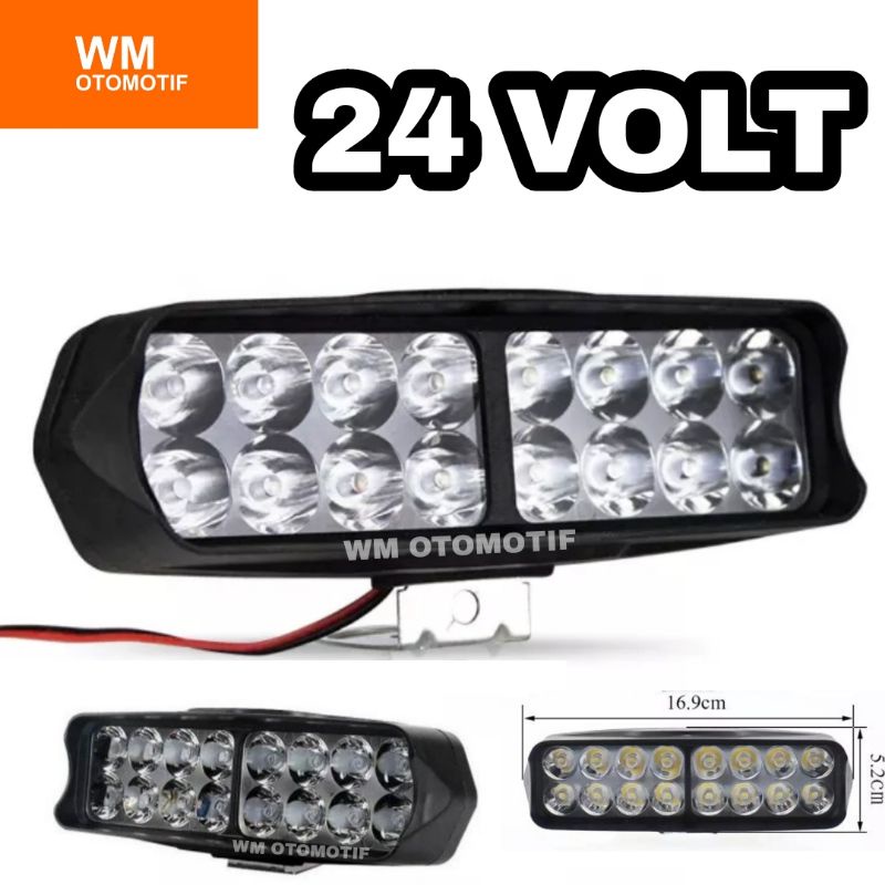 Jual Lampu Tembak 24 Volt LED CWL 16 Mata LASER CREE Truk Bus Canter ...