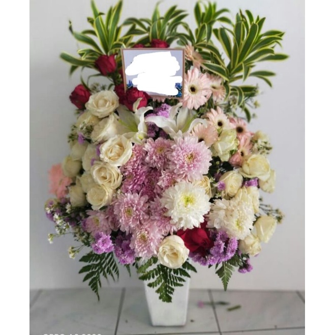 Jual karangan bunga meja surabaya / buket meja surabaya | Shopee Indonesia