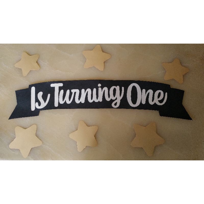 Jual Paket Tulisan Is Turning One / Tulisan Custom + Bingkai Pita ...