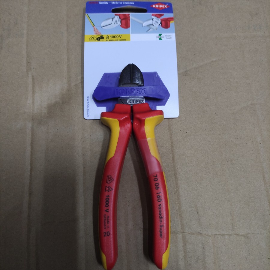 Jual KNIPEX 70 06 160 Tang Potong 6 Inchi Knipex Diagonal Cutter Pliers ...