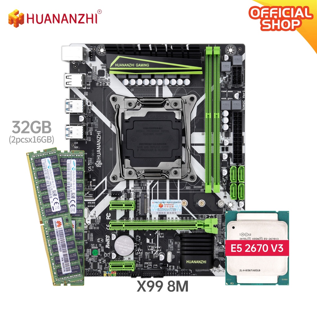 Jual PREORDER HUANANZHI X99 8M D4 X99 Motherboard with Intel XEON E5 ...